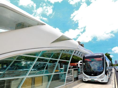President promotes bus rapid transit system in Taichung - Focus Taiwan