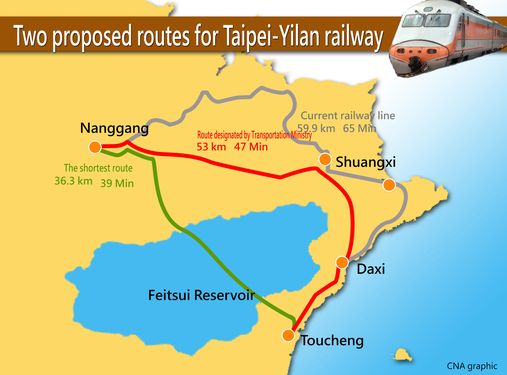Premier has misgivings about revived Taipei-Yilan rail line idea ...