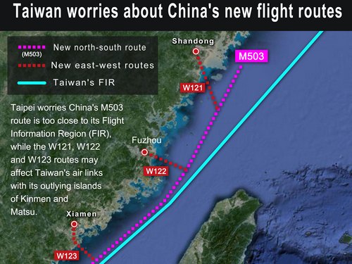 Taiwan objects to China's newly planned flight routes (update) - Focus ...