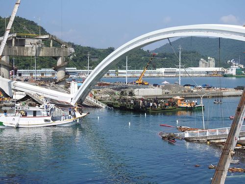 Channel blocked by fallen bridge in eastern Taiwan cleared - Focus Taiwan