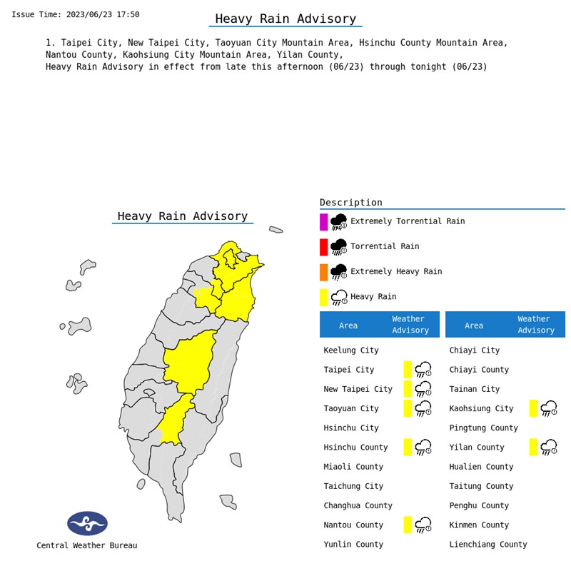 Heavy rain causes flooding in Greater Taipei - Focus Taiwan