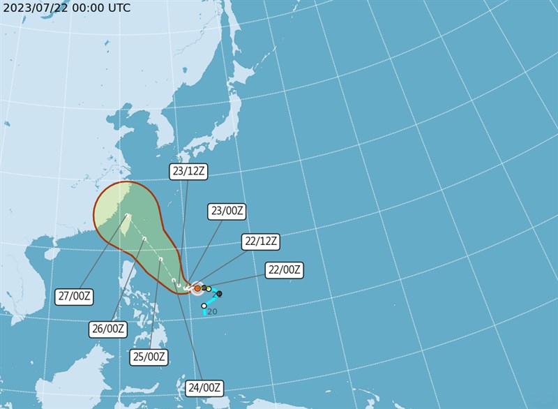 Taiwan may issue warnings as Tropical Storm Doksuri could strengthen ...