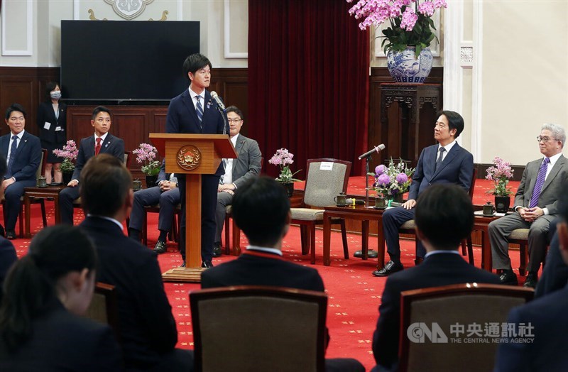 Leader of Japan ruling party's youth wing meets with VP Lai in Taipei ...