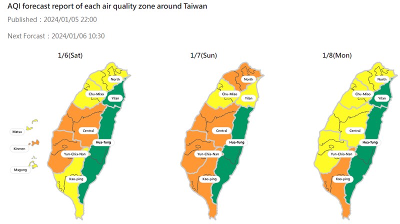 Smog from China predicted to hit Taiwan early Sunday - Focus Taiwan