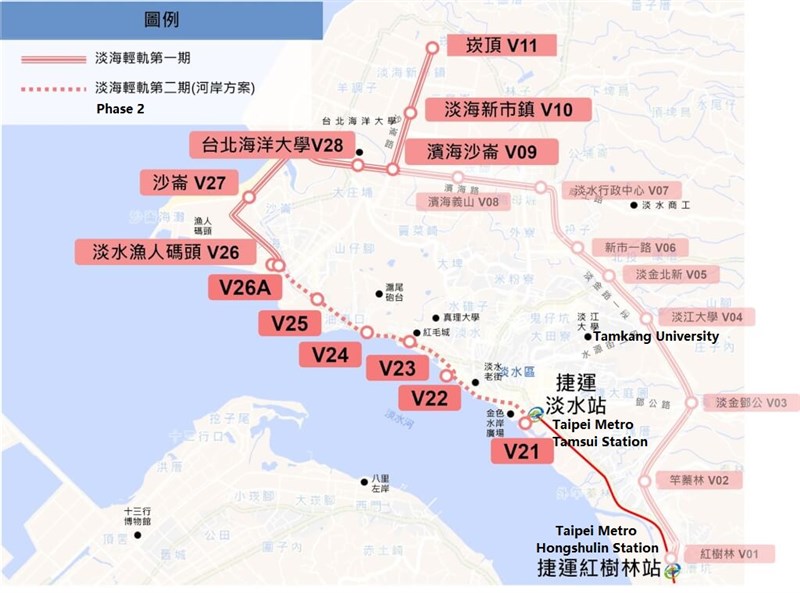 MOTC approves Danhai light rail 2nd phase plan - Focus Taiwan