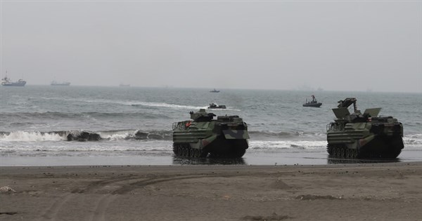 Taiwan armed forces simulate Chinese military landing in Kaohsiung ...