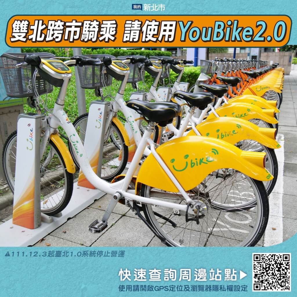 YouBike1.0北市12/3停止營運 跨市騎乘須用2.0 | 生活 | 中央社 CNA
