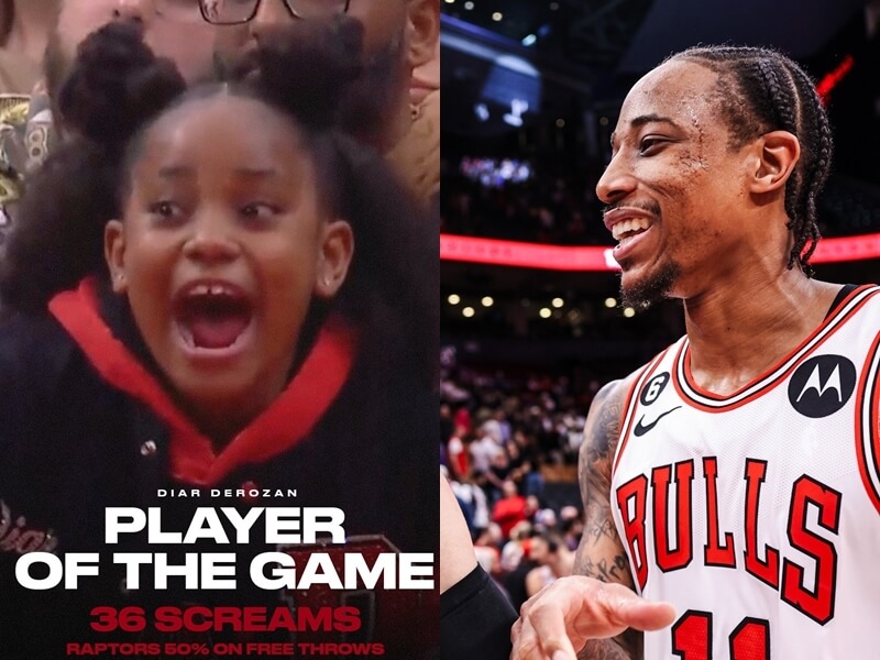 NBA公牛獲勝功臣 德羅森女兒全場尖叫干擾暴龍罰球[影] | 運動 | 中央社 CNA