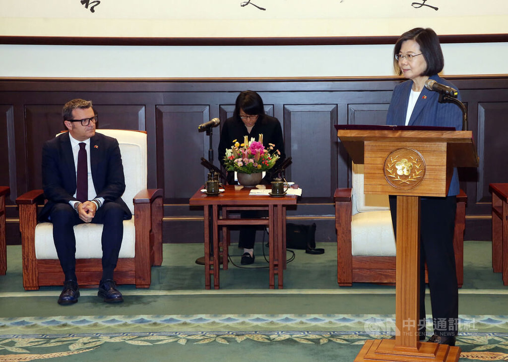 蔡總統見參議院訪團 談義大利派軍艦確保印太穩定 | 政治 | 中央社 CNA