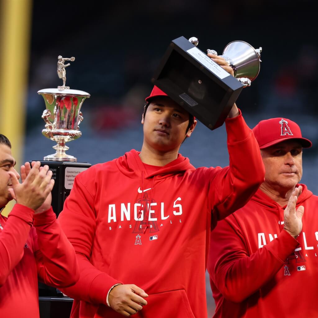 大谷翔平連3年獲天使MVP 手術後首度公開現身 | 運動 | 中央社 CNA