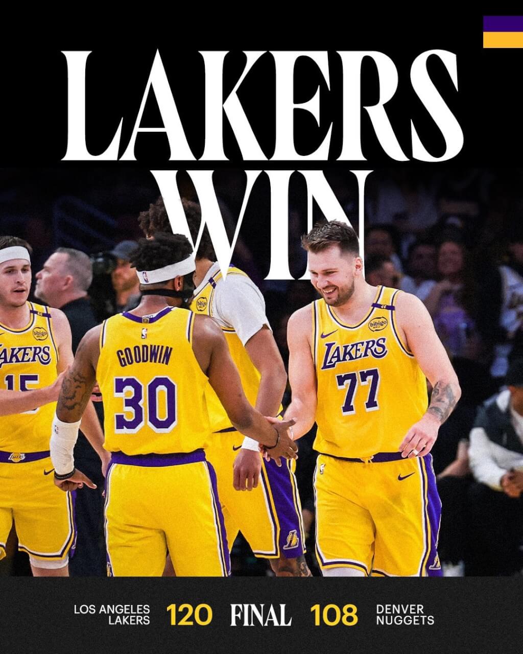 NBA唐西奇領軍轟31分 湖人擊垮金塊3連勝[影] | 運動 | 中央社 CNA