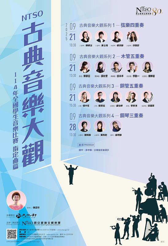 NTSO古典音樂大觀系列 以專業資源回應教育需求 陪伴學子迎戰全國學生音樂比賽 | 中央社訊息平台