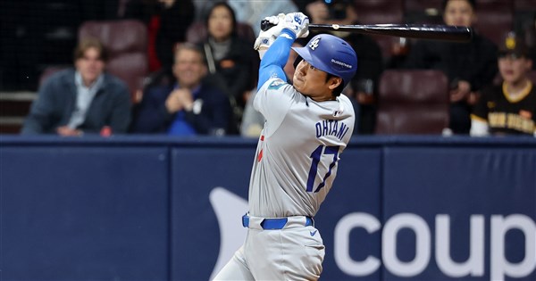 MLB首爾開幕戰大谷翔平敲2安1打點 道奇5比2擊敗教士[影] | 運動 | 中央社 CNA
