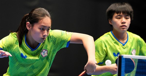 世青少桌球賽 吳映萱陳忞昕晉U15女雙決賽 | 運動 | 中央社 CNA
