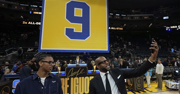 NBA勇士王朝功臣伊戈達拉 9號球衣正式引退[影] | 運動 | 中央社 CNA